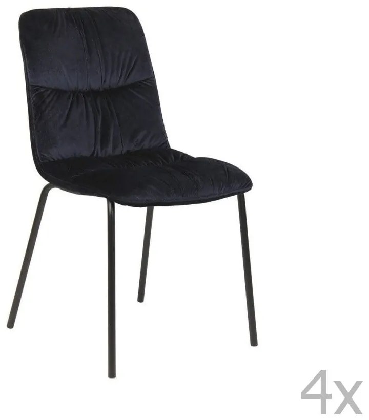 Sada 4 modrých jídelních židlí Design Twist Cerlak