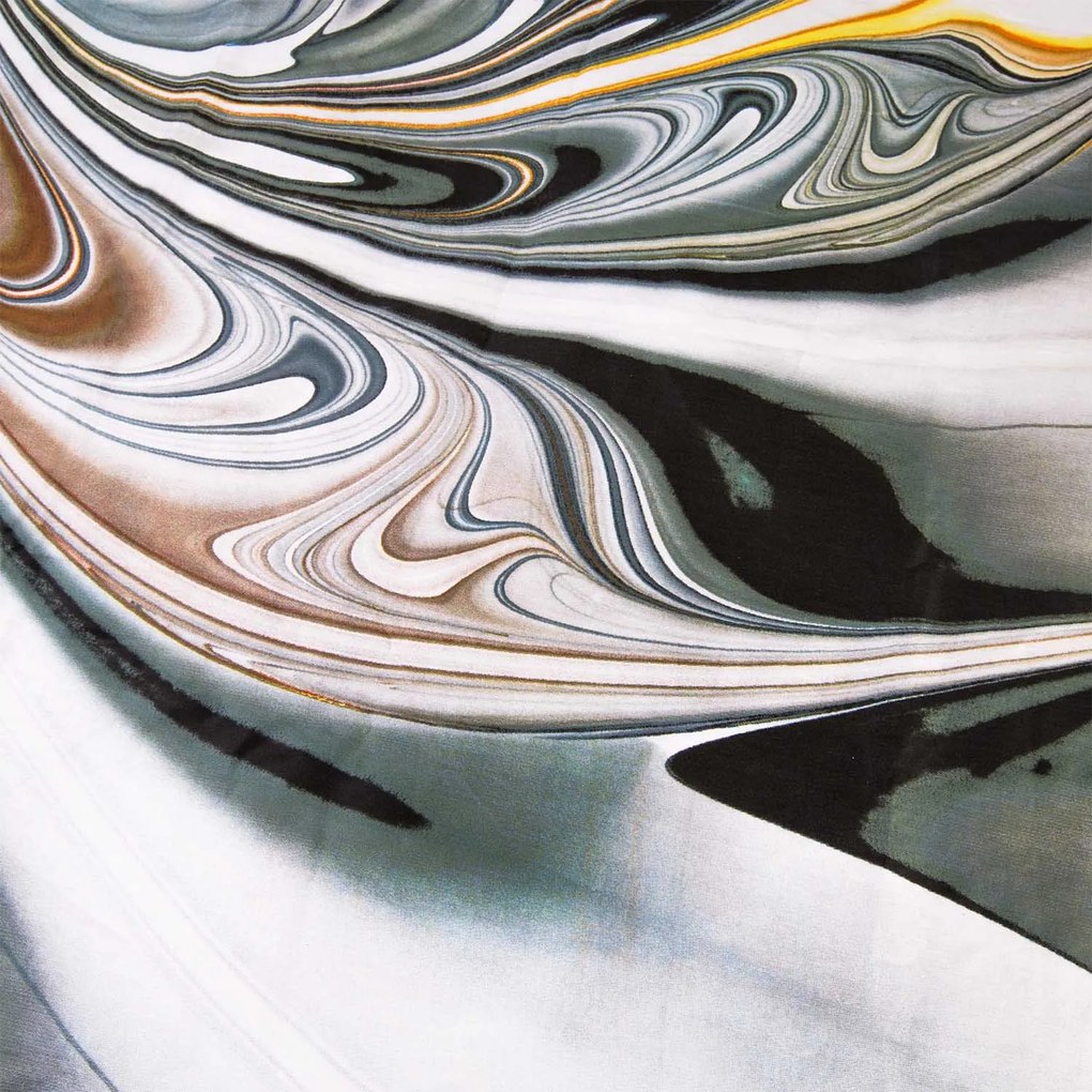 SATÉNOVÉ POVLEČENÍ PANEL 200X220 CM, 2KS 70X80 CM VZOROVANÉ
