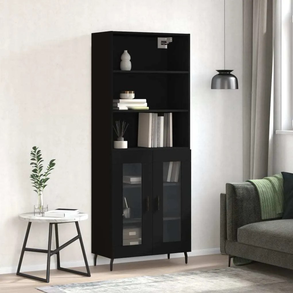 vidaXL Skříň highboard 69,5 x 34 x 180 cm kompozitní dřevo [3189340] Barva: Bílá