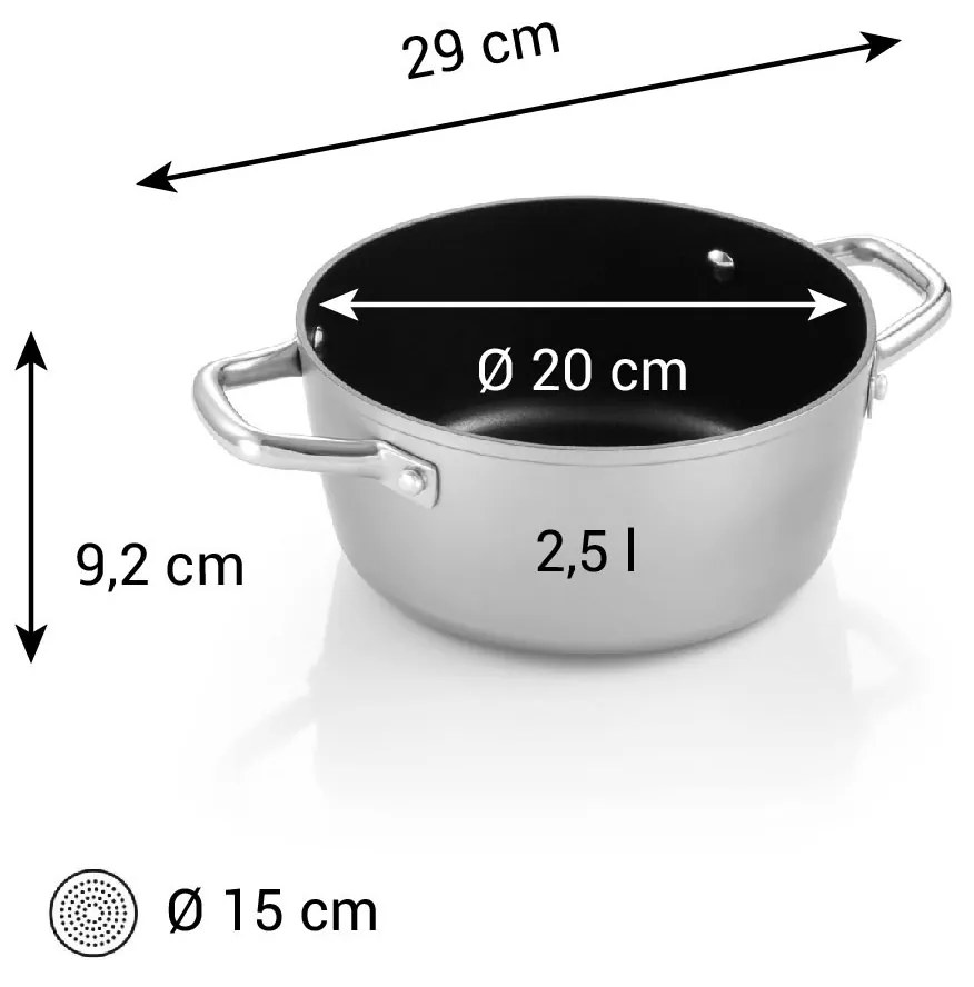 TESCOMA Kastrol GrandCHEF+ ø 20 cm, 2,5 l