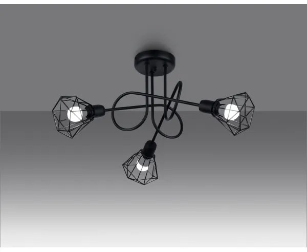 Sollux SL.1109 - Lustr na tyči ARTEMIS 3xE14/40W/230V černá