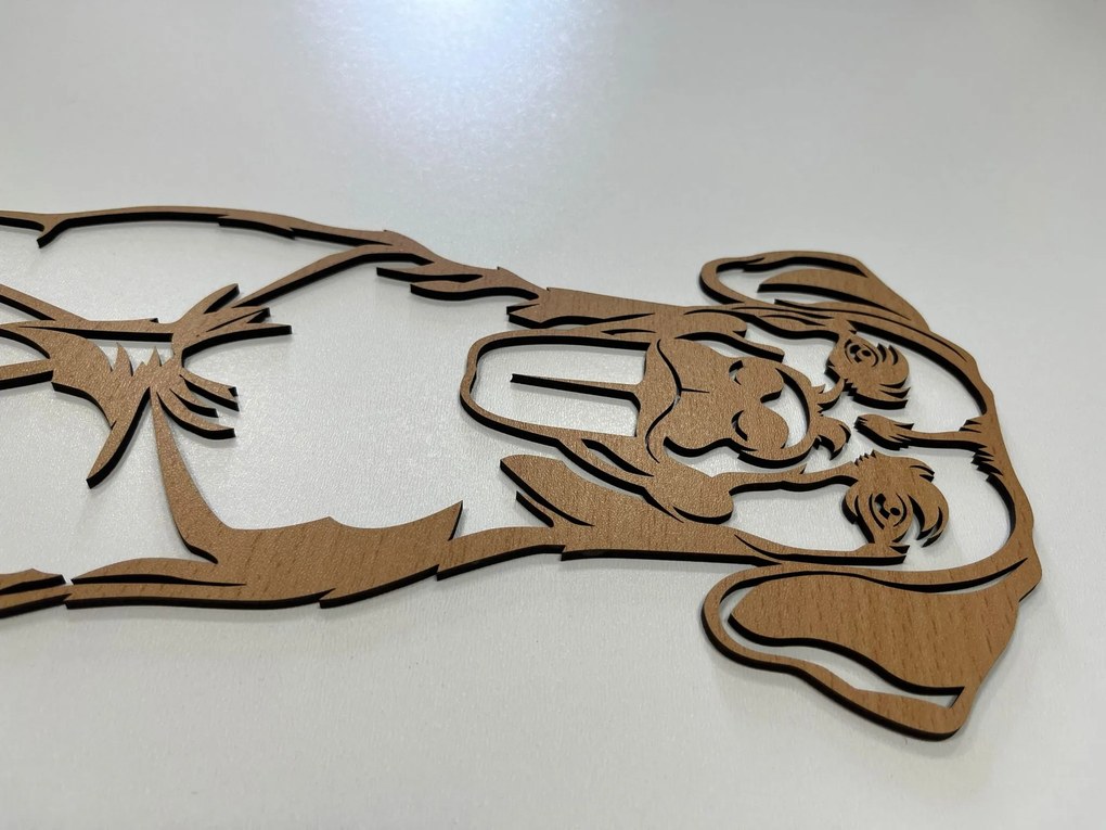 dřevo života Dřevěná dekorace psa Ridgeback Zvolte rozměr (cm): 25x45, Zvolte barvu dekoru: Černá