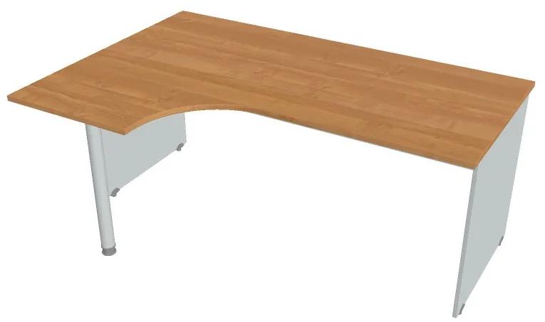 Stůl ergo 180 x 120 cm, pravý Hobis Gate GE 1800 60 P Dekor lamino podnože: olše, Dekor korpusu: šedá, Barva nohy: šedivá