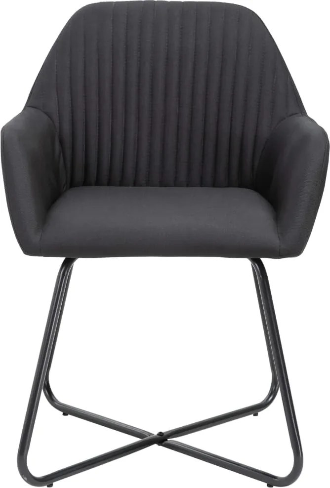 Jídelní židle 2 ks černé textil 249813