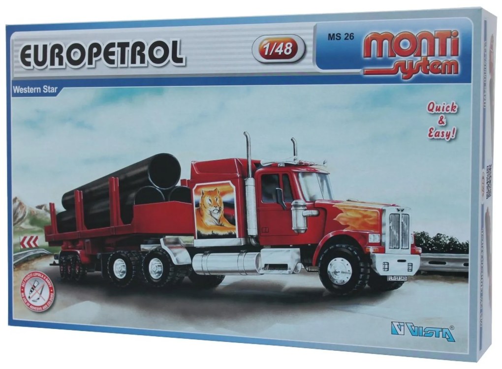 Stavebnice Monti System MS 26 Europetrol Western star 1:48 v krabici 32x20,5x7,5cm