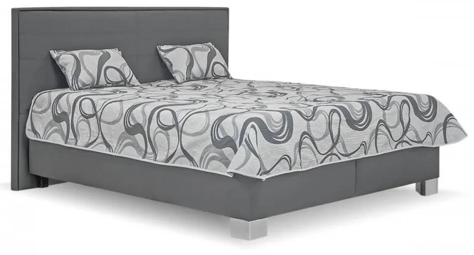 Čalouněná postel s úložným prostorem Grand, 180x200, šedá BLANÁŘ