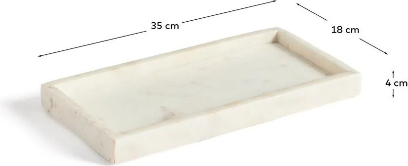 Mramorový dekorační tác 18x35 cm Serela – Kave Home