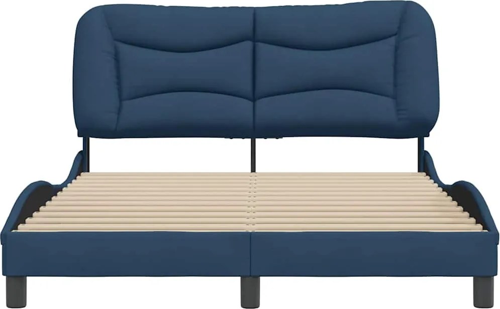 Rám postele bez matrace Hvar modrý 140 x 200 cm textil 3207778