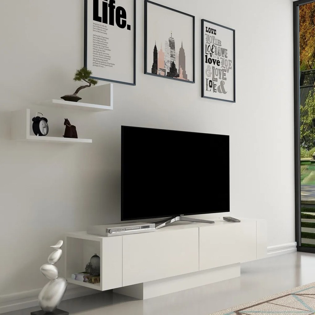 TV stolek MATERA 150 cm bílý