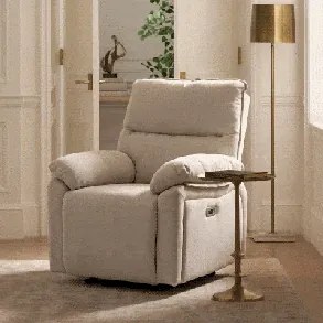 HOMCOM Elektrické křeslo s masáží a teplem, relaxační křeslo z chenille s vysokohustotní pěnou a tlustým opěradlem, krémově bílé