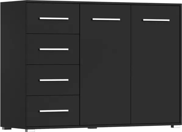IDZ Komoda FRIDA 2D4S 01, 135 cm Černá