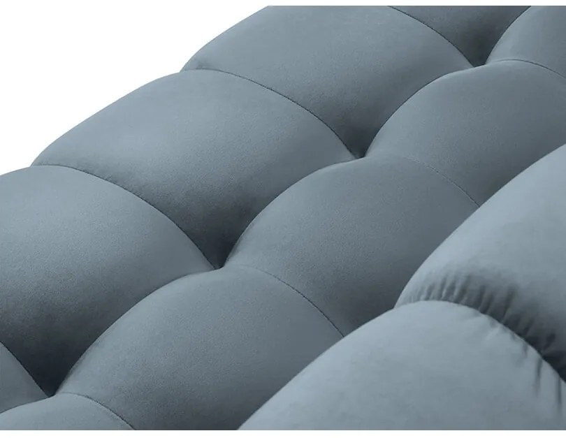 MUZZA Třímístná pohovka mamaia 177 cm samet modrá