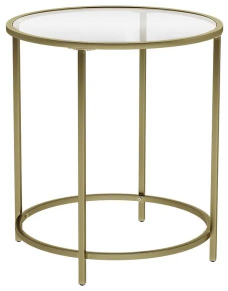 Konferenční stolek Nelas (zlatá, 50x55x50 cm)