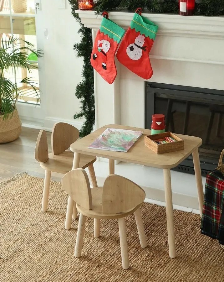 Dětská sada stolečku a židliček 2 ks Mickey Two Chair Set - Brown