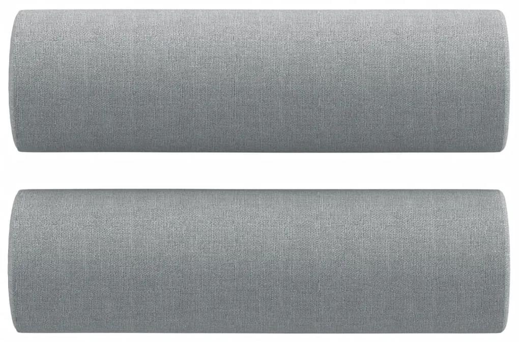 vidaXL Dekorační polštáře 2 ks světle šedé Ø 15 x 50 cm textil