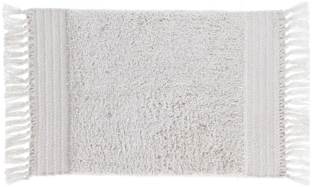 OnaDnes -20% Bílá bavlněná koupelnová předložka Kave Home Nilce 40 x 60 cm