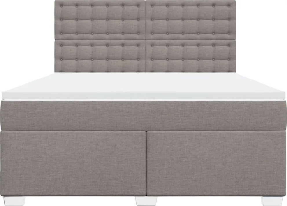 Box spring postel s matrací taupe 180x200 cm textil 3292885