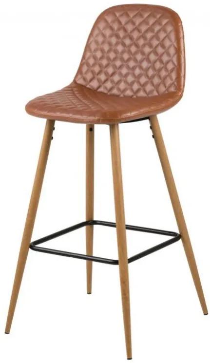 Barová židle Ewald II Brandy PU WAX