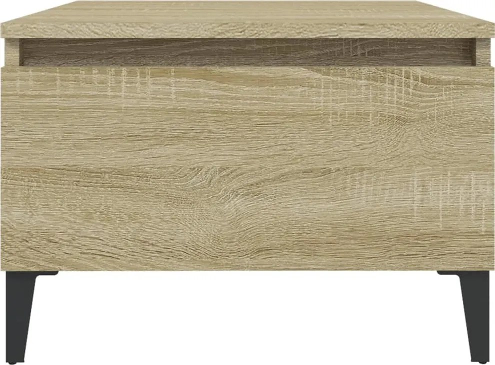vidaXL Odkládací stolek 50 x 46 x 35 cm kompozitní dřevo [819522] Barva: bílá s vysokým leskem