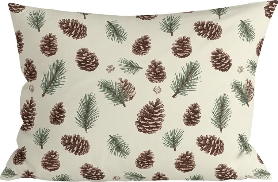 Bavlněný povlak na polštář PINE CONES 50x70 cm, barevný