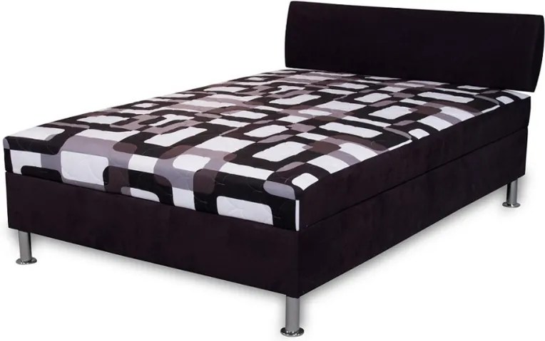 Studentská postel s čelem 140x200 s matrací ALFA - černá