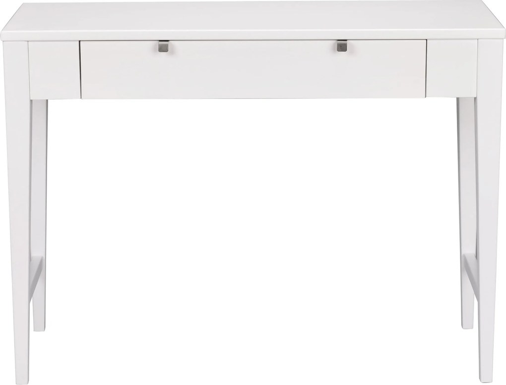 Bílý masivní březový konzolový stolek Rowico Featti, 100 cm