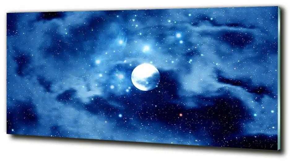 Wallmuralia Foto-obraz fotografie na skle Měsíc v úplňku 125x50 cm