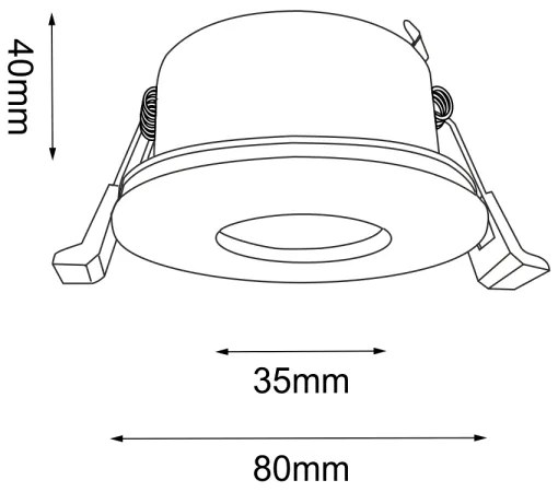 Brosline 3027 - Podhledové svítidlo CHITO 1xGU10/10W/230V bílá
