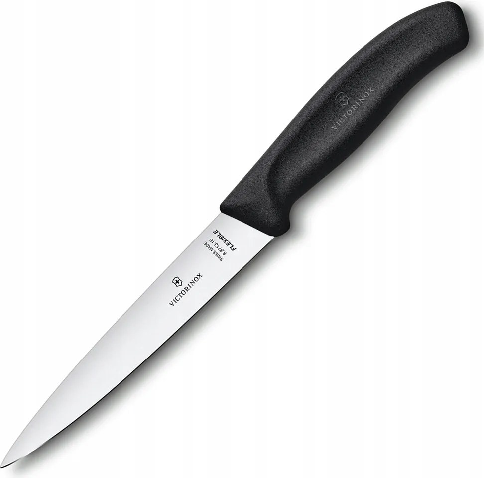 Victorinox Nůž na filetování Hladké ostří 16 cm Černý