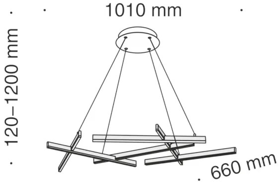 Maytoni MOD016PL-L75W - LED Lustr na lanku LINE LED/79W/230V bílá