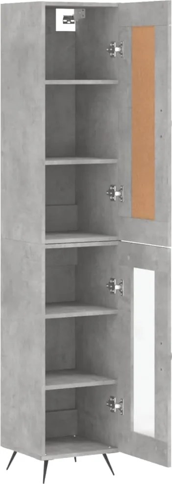 Skříň highboard betonově šedá 34,5x34x180 cm kompozitní dřevo 3200365