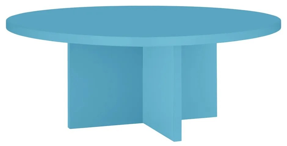 Světle modrý kulatý konferenční stolek ø 80 cm Pausa – Really Nice Things