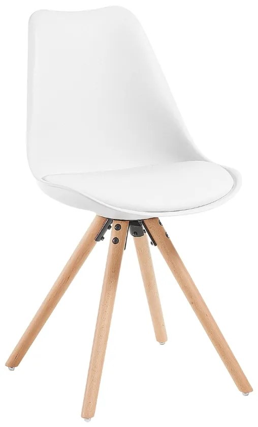 OnaDnes -20% Bílá koženková jídelní židle Kave Home Ralf