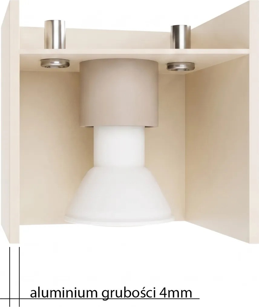 Sollux Lighting Nástěnné svítidlo QUAD 1 taupe