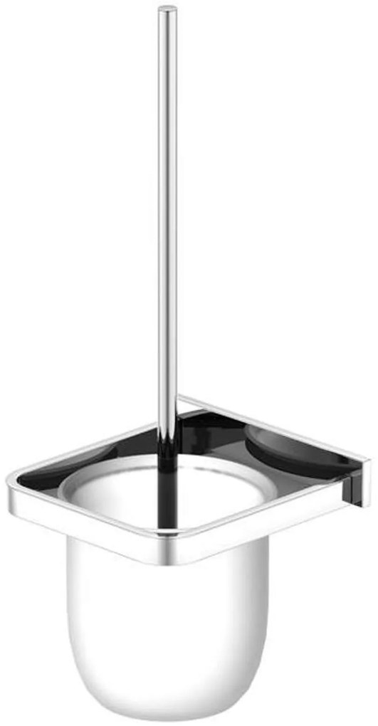 Steinberg 450 - WC štětka nástěnná s držákem, bílé sklo/chrom 450 2901