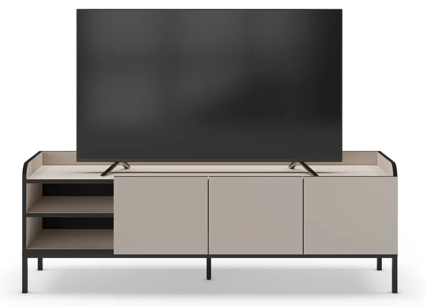 Krémový TV stolek 160x55x42 cm Adara – Marckeric