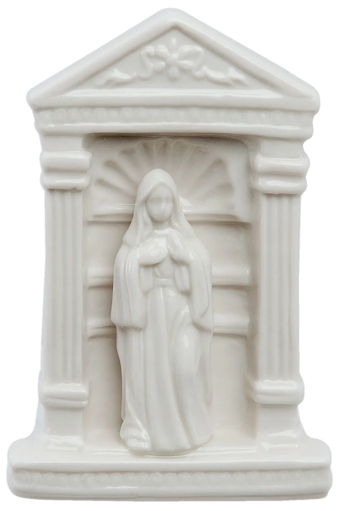 Bílá porcelánová panenka Marie - 9*7*14 cm