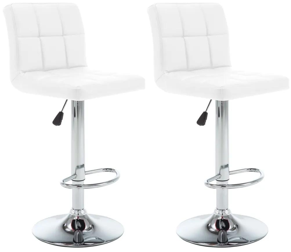 323633 vidaXL Barové stoličky 2 ks bílé umělá kůže