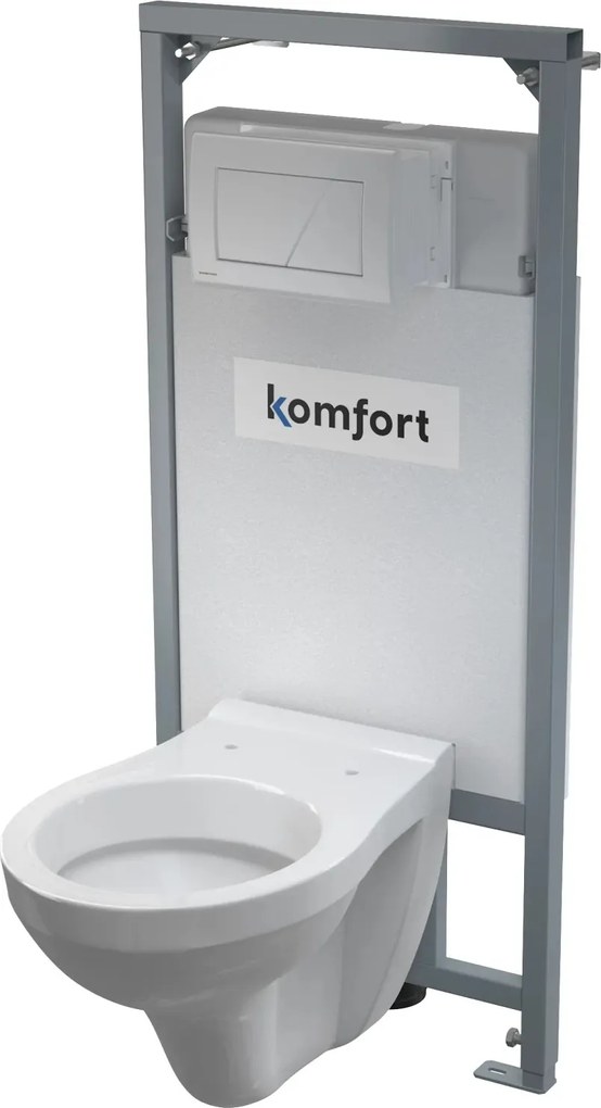 Alcadrain WC set Komfort C101-SET-01 + závěsné WC AURA do sádrokartonu