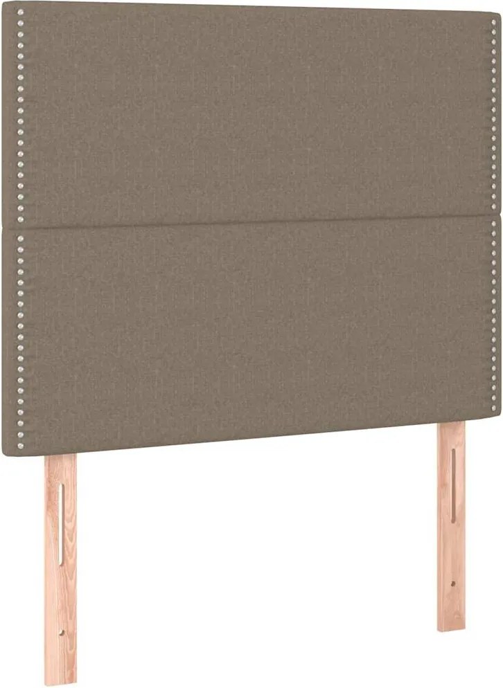 Box spring postel s matrací taupe 90x190 cm textil 3131317