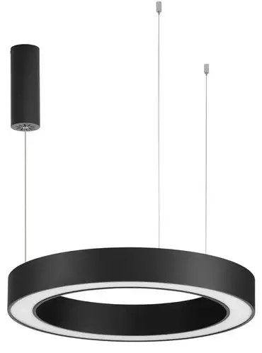 LED lustr Morbido 60 černé s dálkovým ovládáním