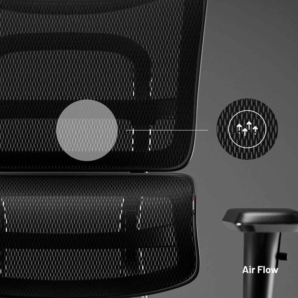Ergonomická kancelářská židle s podnožkou Normal Size, černá: Diablo V-Master