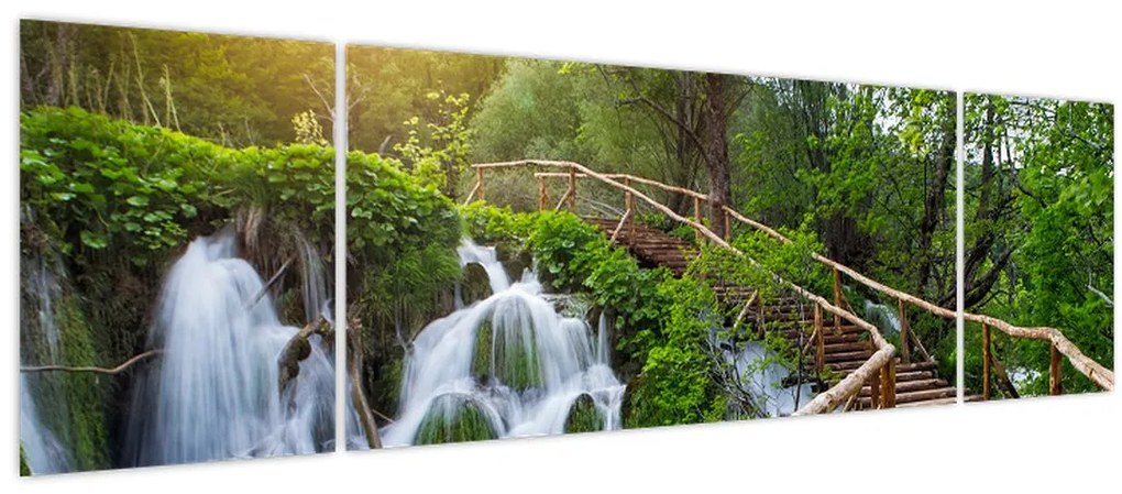 Obraz - Plitvická jezera (170x50 cm)