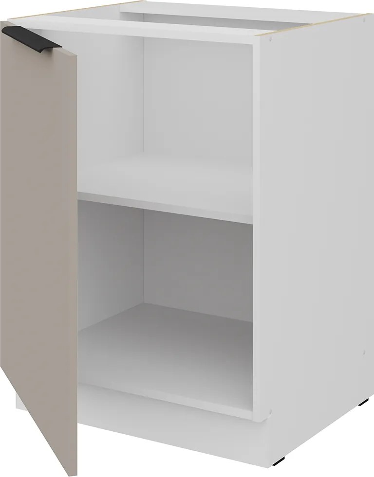 ARIA lb | dolní skříňka 60 D 1F policová | 60 cm | ANTI FINGERPRINT povrch | bílá/béžová
