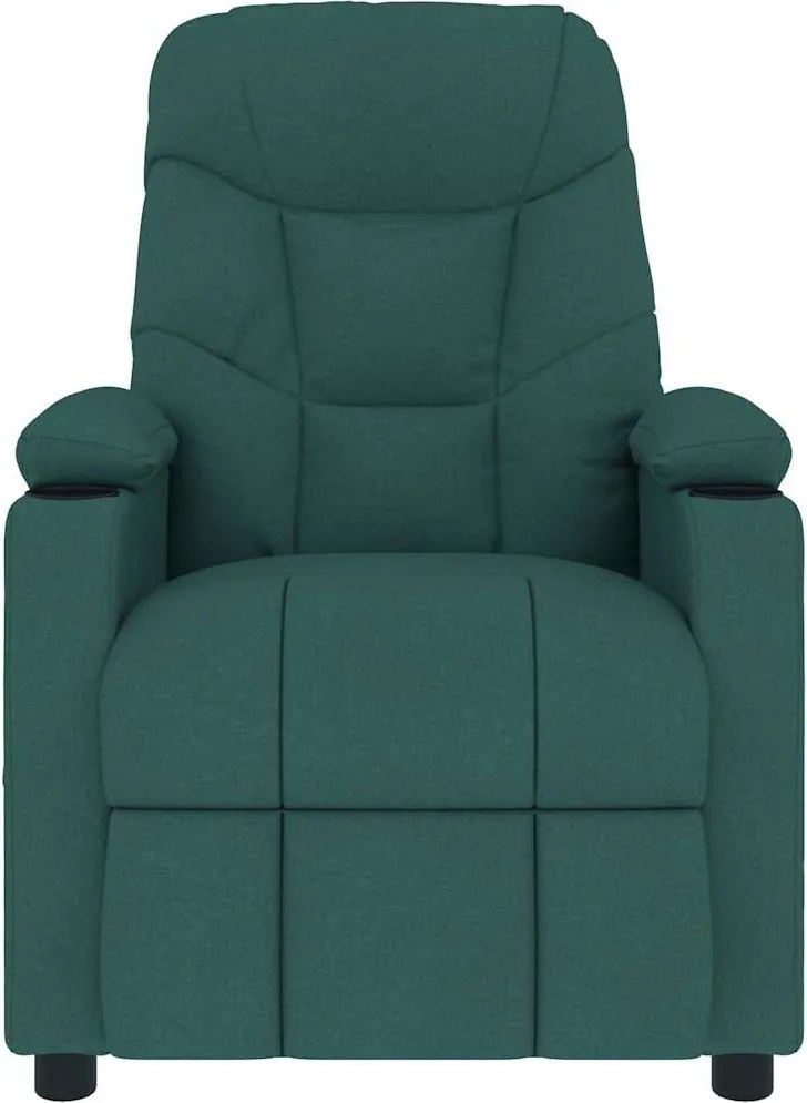 Masážní křeslo tmavě zelené textil 339098