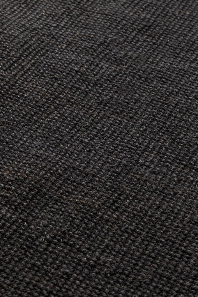 Hanse Home, Kusový koberec Bouclé Jute 105976 Black, 190x280, černá, chodba / předsíň