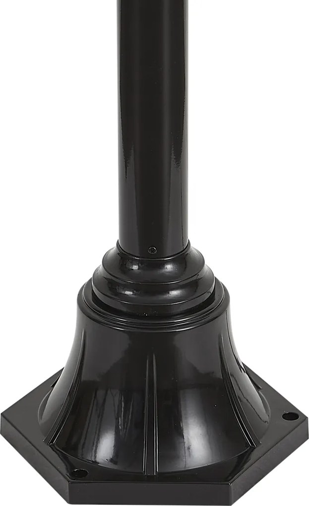 Moderní venkovní lampa černá s mědí 235 cm 3-světla IP44 - Kansas