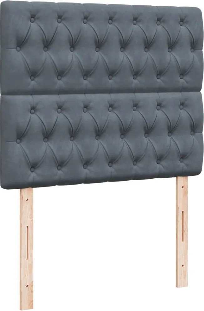 Box spring postel s matrací tmavě šedá 120 x 200 cm samet 3293189