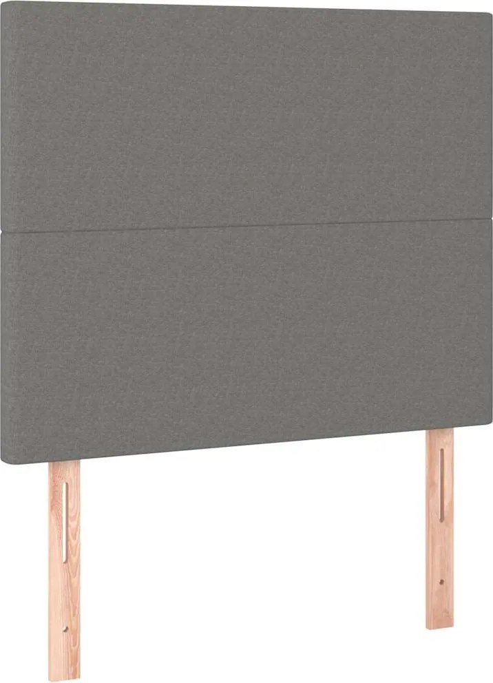 Box spring postel s matrací tmavě šedá 90x200 cm textil 3127774