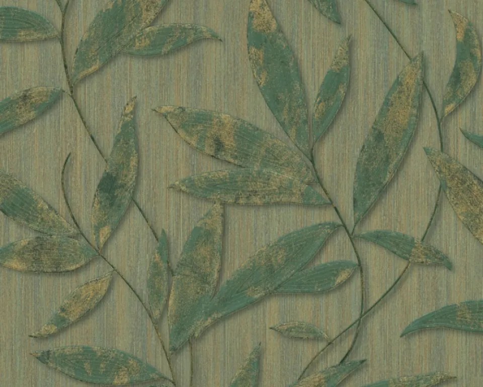 Vliesová tapeta 32880-1 zelené listy / Tapety na zeď 328801 Siena (0,53 x 10,05 m) A.S.Création